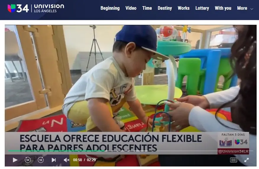 Univision 34: School Option for Teen Parents | LLAC